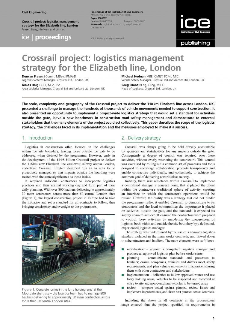 Delivery/Execution Strategy - Crossrail Learning Legacy