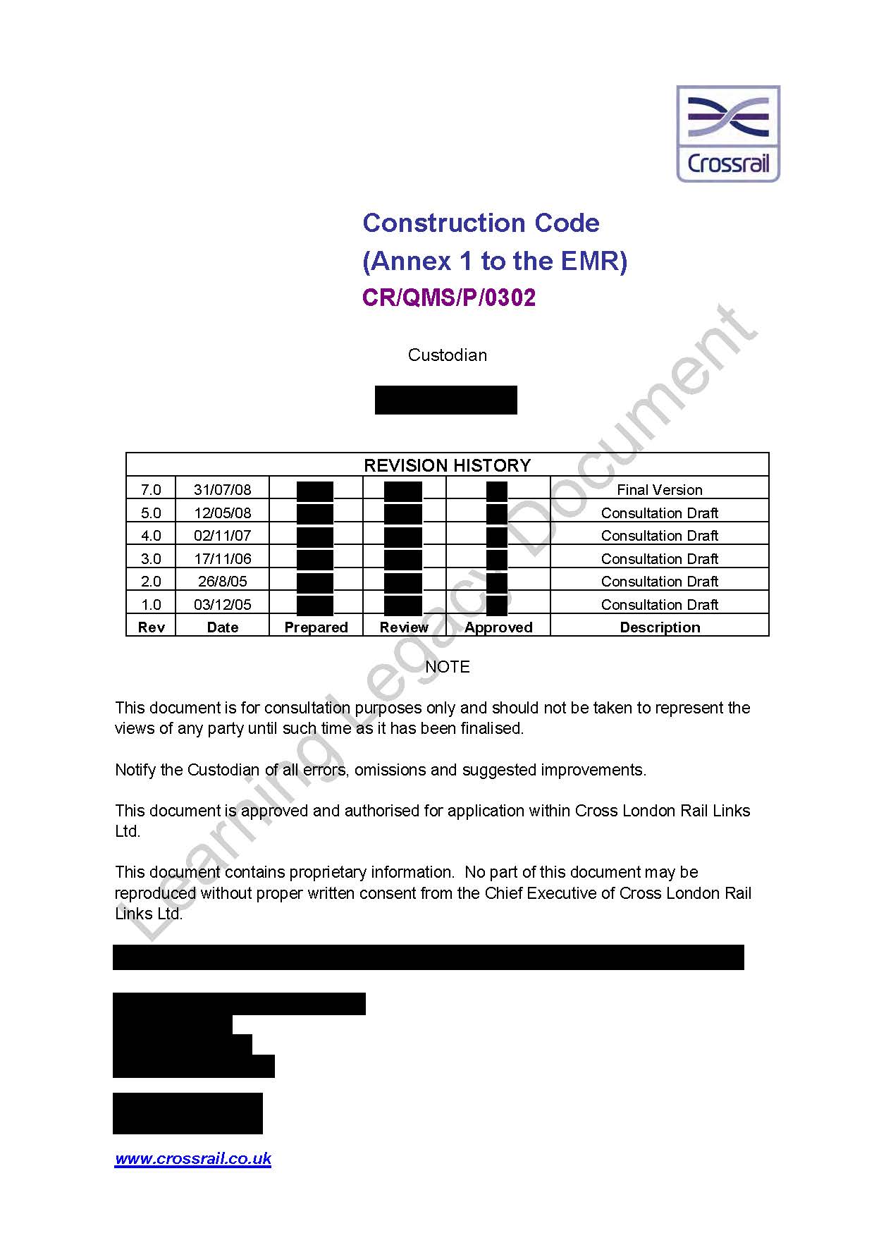 Construction Code - Crossrail Learning Legacy