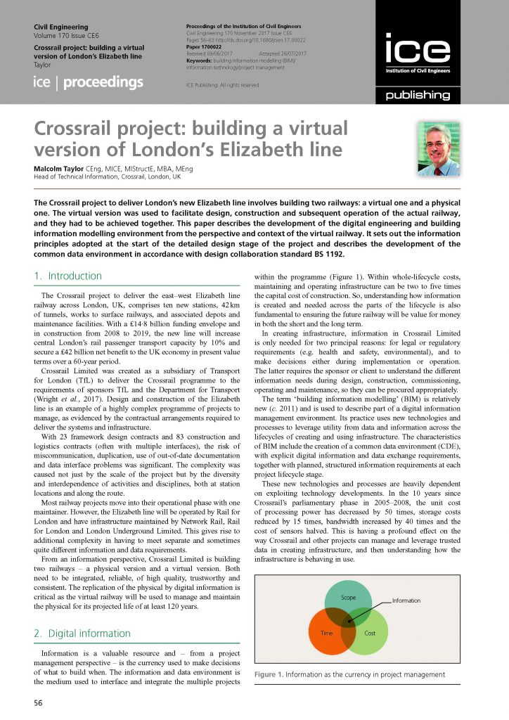 Crossrail: Building a Virtual Version of London's Elizabeth line - The ...