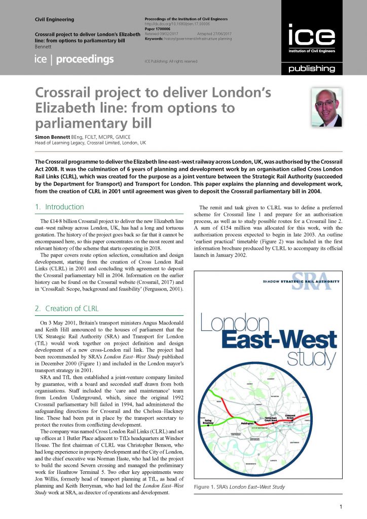 Crossrail project to deliver London’s Elizabeth line: from options to ...